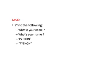 Python - Lecture 1 | PPT