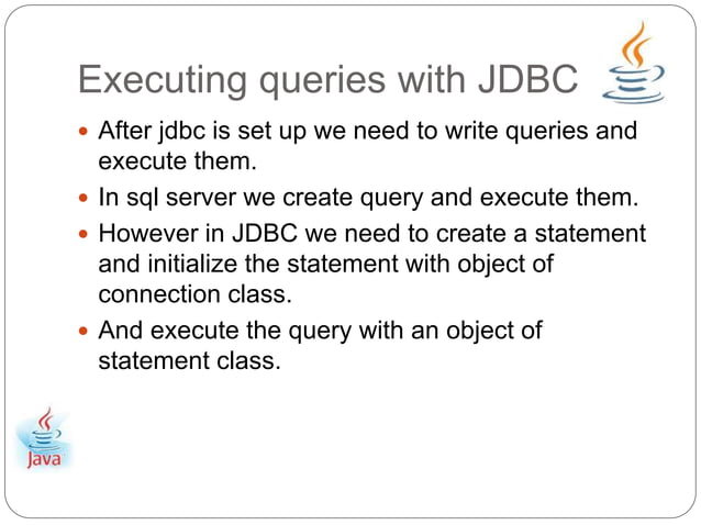 Lecture 1. java database connectivity | PPT Lecture 1. java database connectivity | PPT