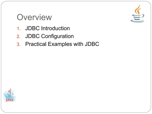Lecture 1 Java Database Connectivity Ppt