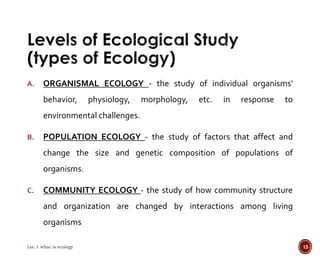 Lecture 1.ecology | PPTX