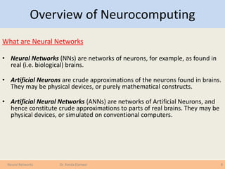 Introduction to Neural networks (under graduate course) Lecture 1 of 9 | PPT