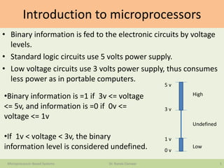 Microprocessors-based systems (under graduate course) Lecture 1 of 9 | PPTX