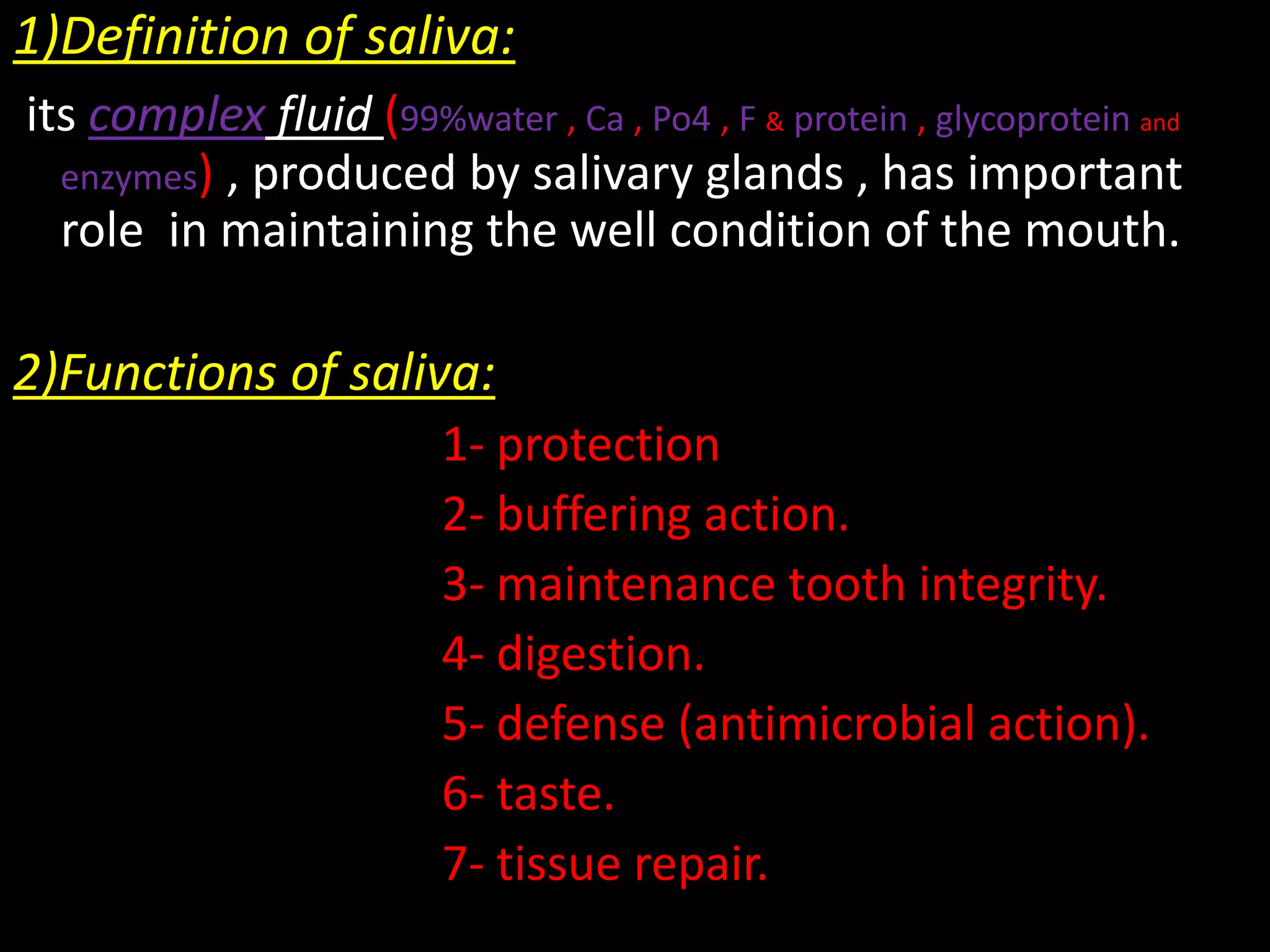 Lecture 1 salivary glands | PPTX