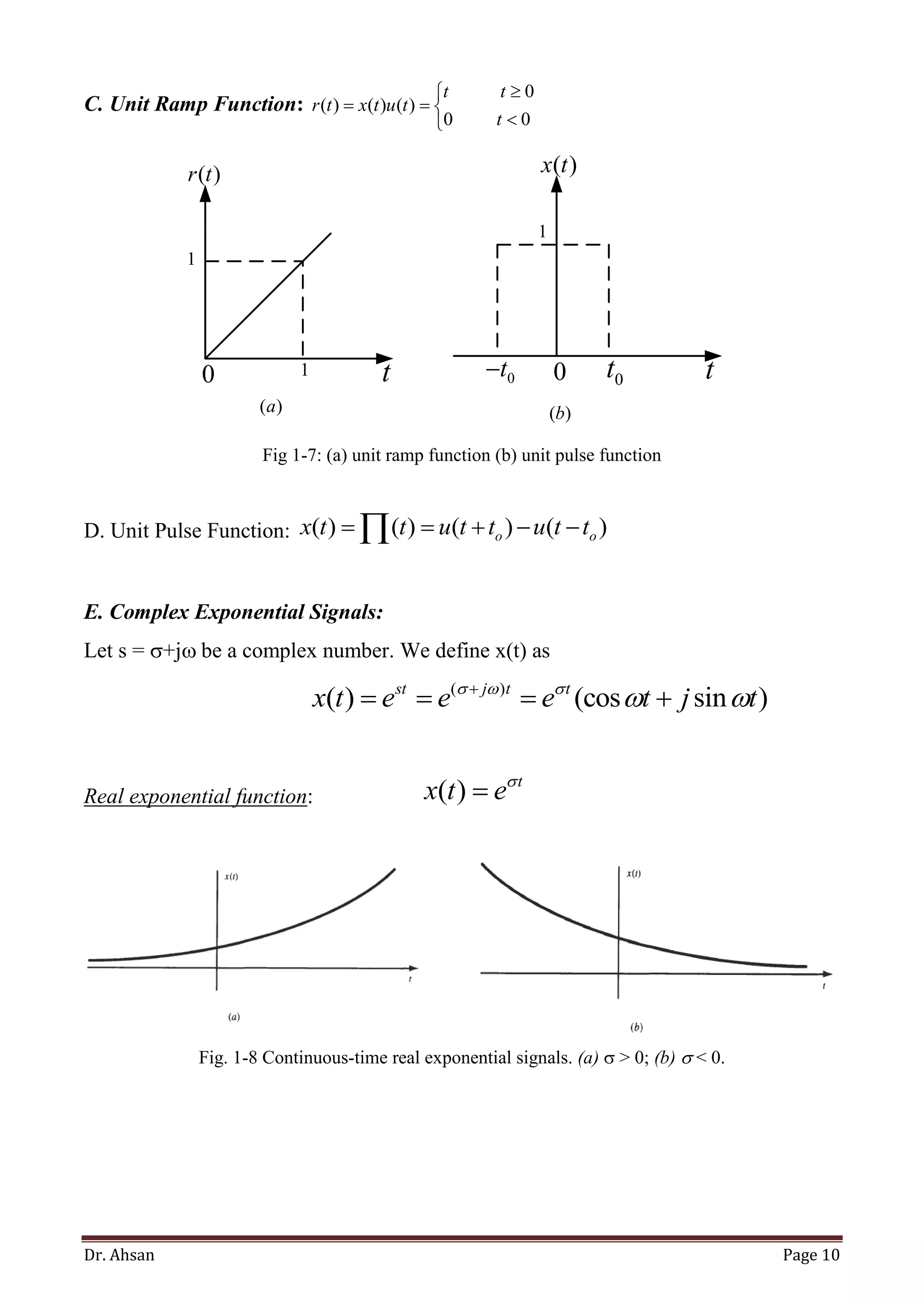 signal and system Lecture 1 | PDF