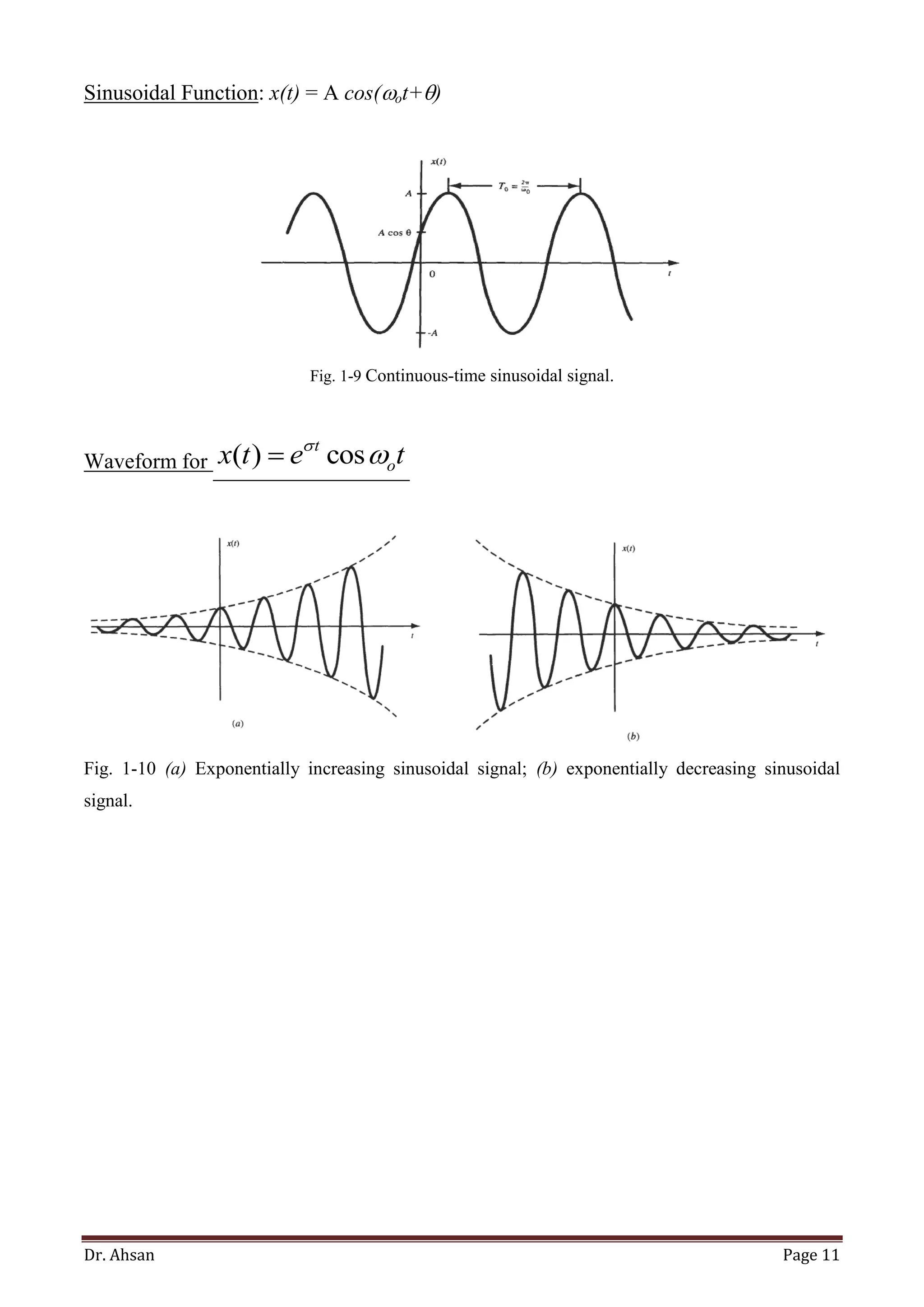 signal and system Lecture 1 | PDF