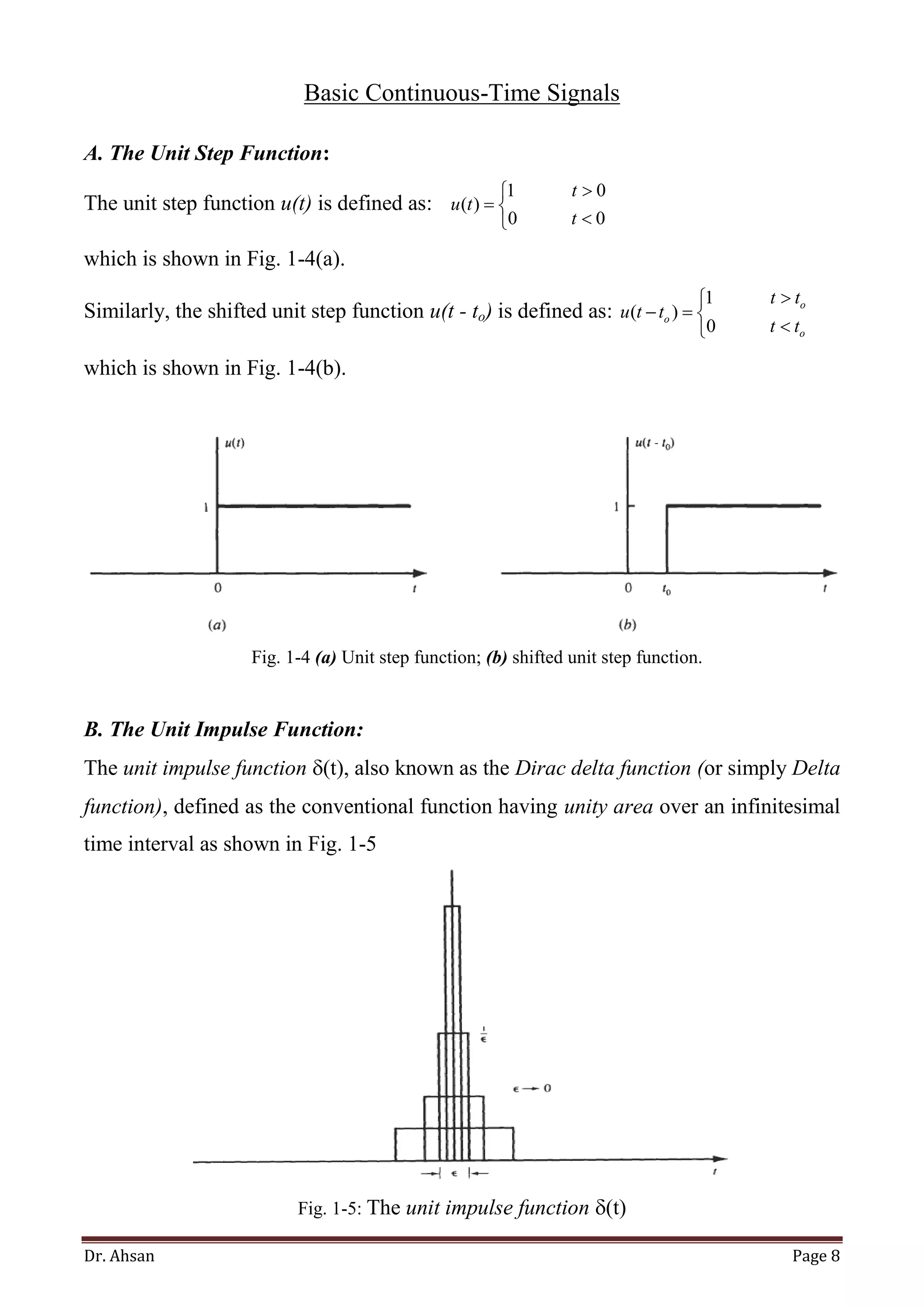 signal and system Lecture 1 | PDF