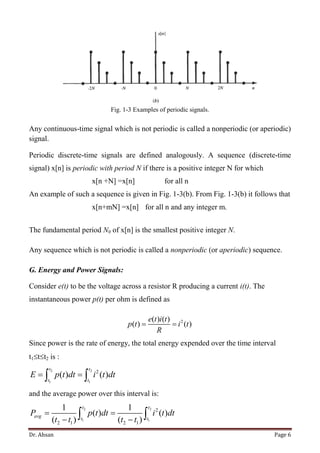 signal and system Lecture 1 | PDF