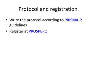 Basics of Systematic Review and Meta-analysis: Part 1 | PPTX