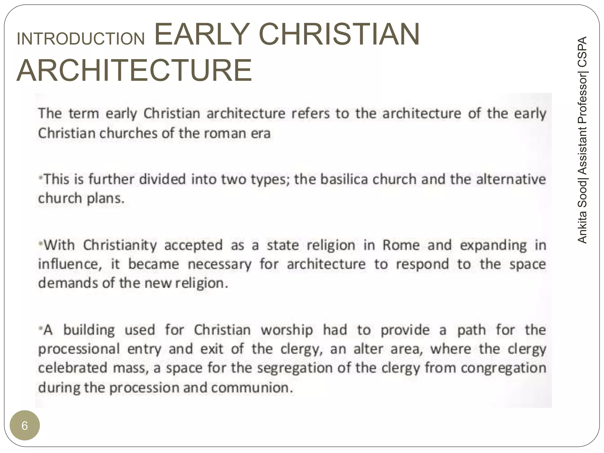Early Christian Architecture | PPTX