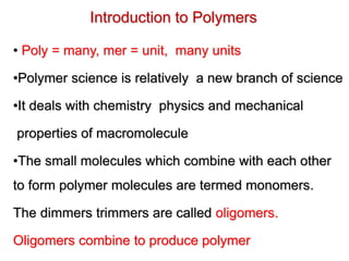 polymer | PPTX | Chemistry | Science