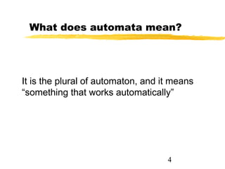 Theory of Automata | PPT