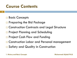 Construction Management 1st Lecture Pdf