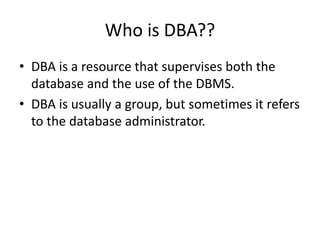 Database Administration | PPTX