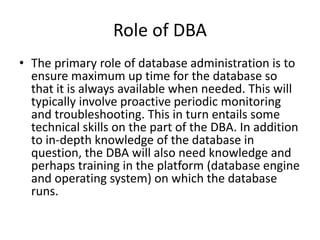 Database Administration | PPTX