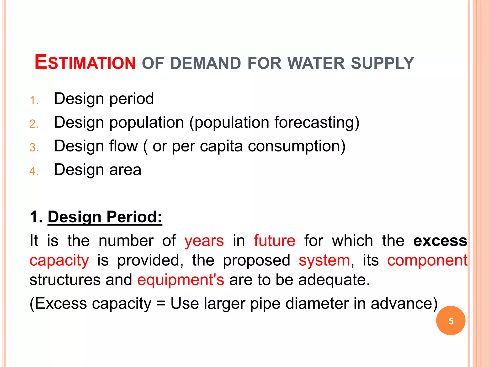 introduction to water supply planning | PPTX