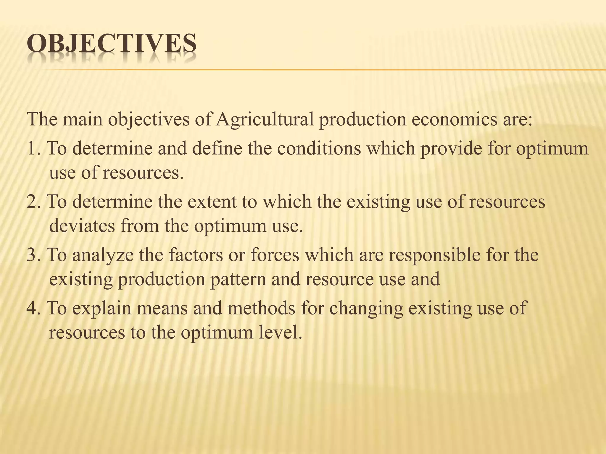 Production Economics- Lecture 1 | PPTX