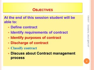 Contract lecture Note | PPTX
