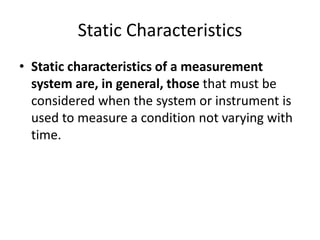 Measurement Analysis,Transducers and Instrumentation | PPTX