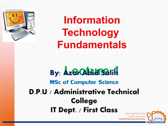 Information Technology Fundamentals ITM! | PPTX