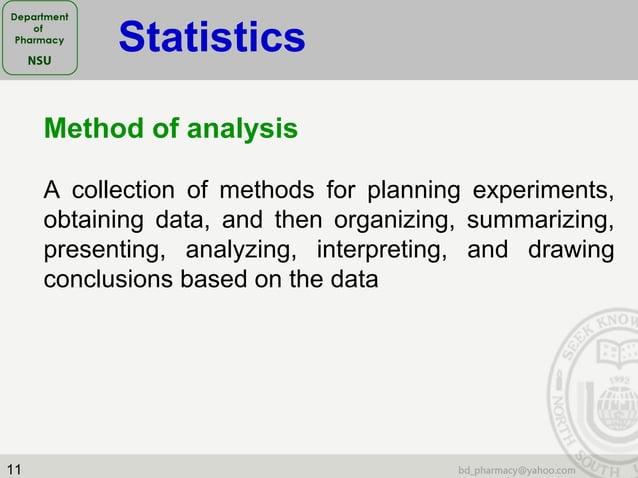 Statistics Introduction In Pharmacy | PPT | Pharmaceutical Industry ...
