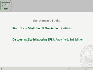 Statistics Introduction In Pharmacy | PPT