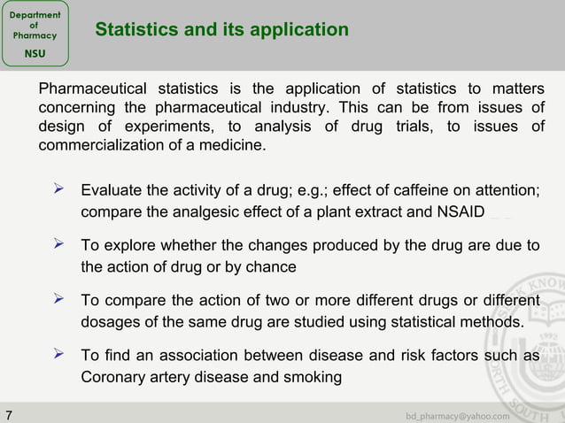 Statistics Introduction In Pharmacy | PPT | Pharmaceutical Industry ...