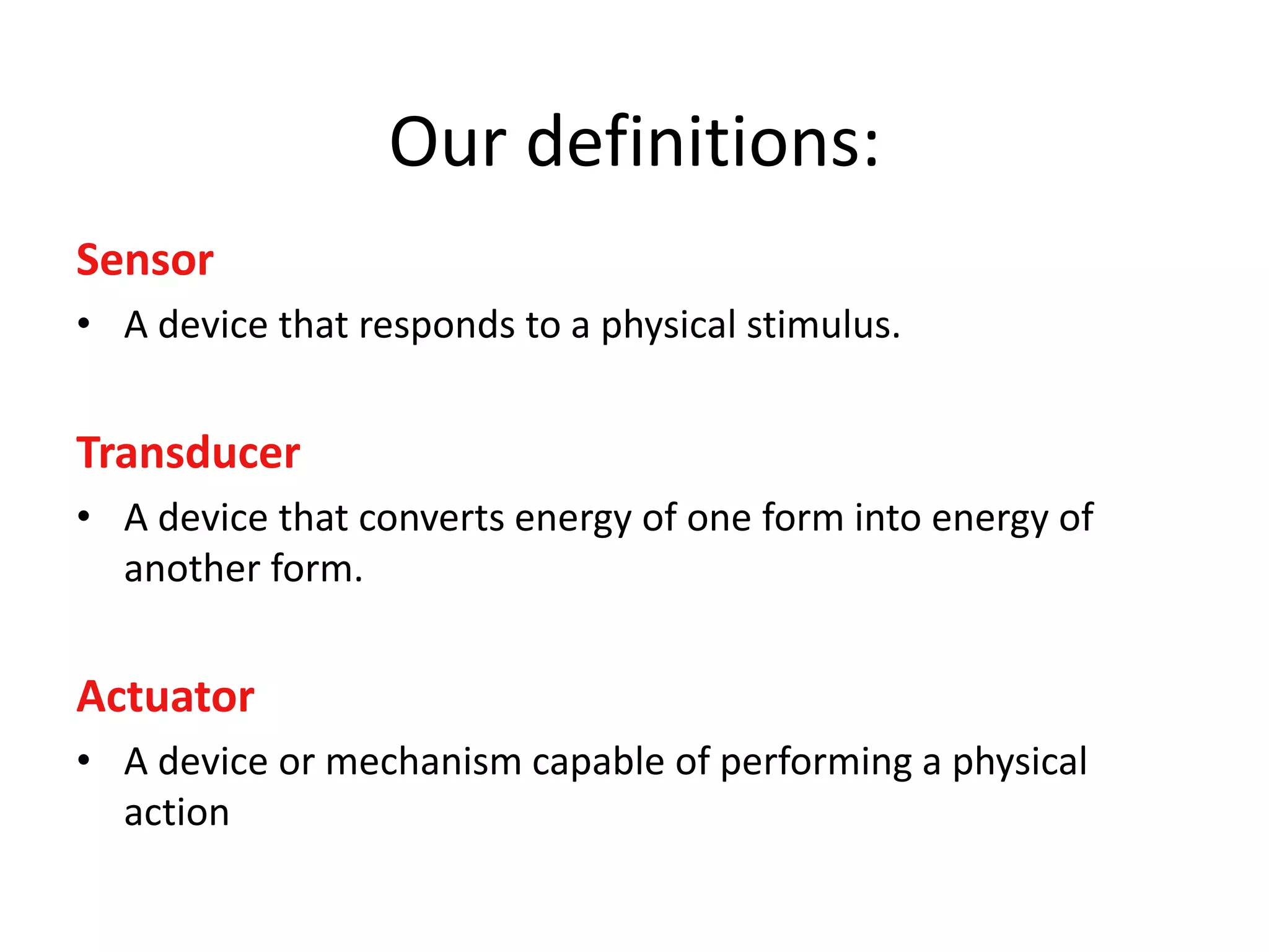 Introduction to Sensor | PPTX | Physics | Science
