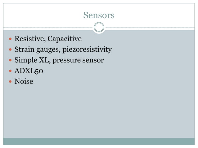 Introduction to Sensor | PPTX | Physics | Science