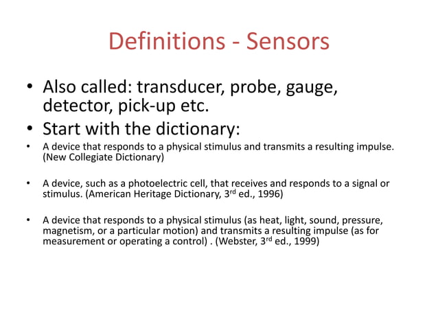 Introduction to Sensor | PPTX | Physics | Science