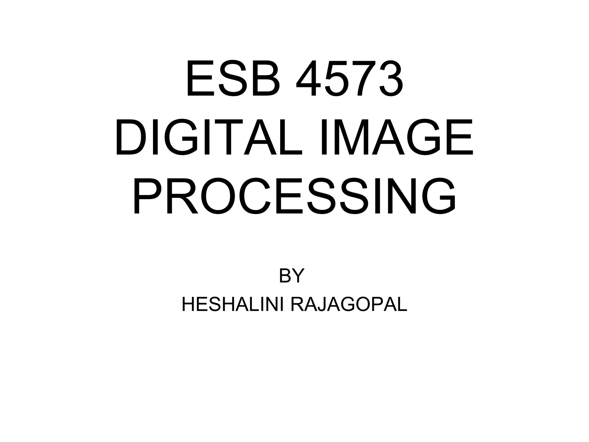 Introduction to image processing | PPT