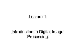 Introduction to image processing | PPT
