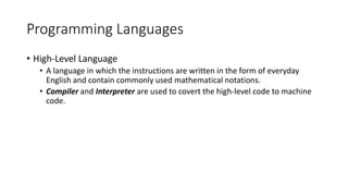 introduction to Programming Lecture 1 | PPTX