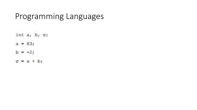 Introduction To Programming Lecture 1 Ppt