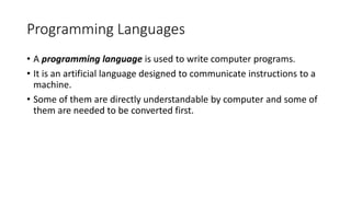 introduction to Programming Lecture 1 | PPTX
