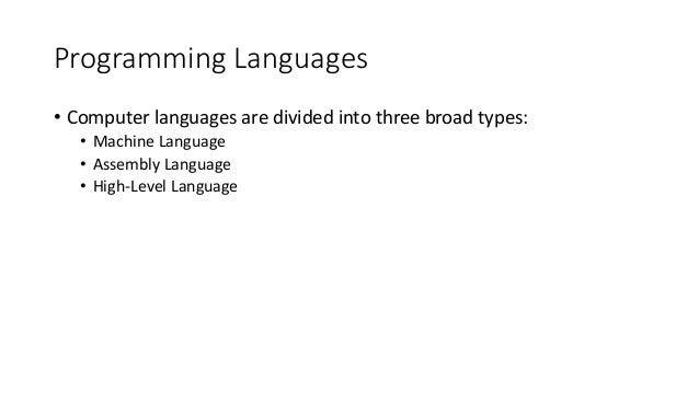 introduction to Programming Lecture 1