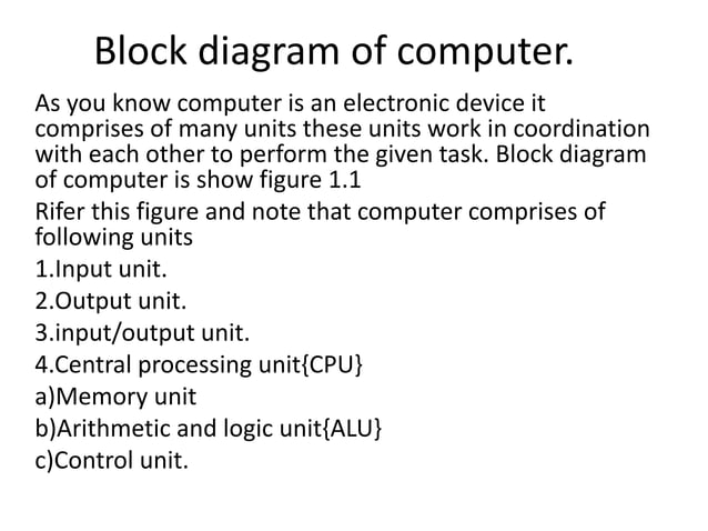 Lecture 1 :introduction to computer | PPT