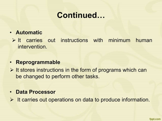 Introduction To Computers Lecture 1 Pptx Computing Technology 6852