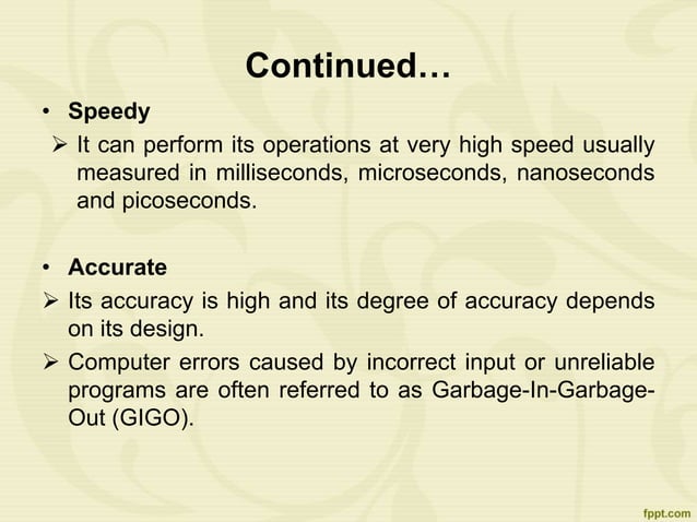 Introduction to Computers Lecture # 1 | PPTX | Computing | Technology & Computing