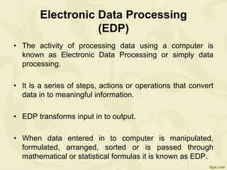 Introduction to Computers Lecture # 1 | PPTX