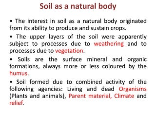 Soil, Pedological and Edaphological Concepts | PPTX