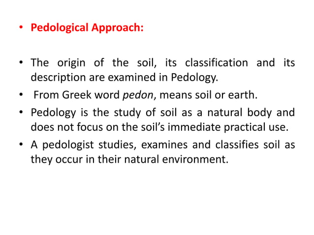 Soil, Pedological and Edaphological Concepts | PPTX | Gardening | Home ...