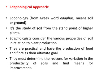 Soil, Pedological and Edaphological Concepts | PPTX | Gardening | Home ...