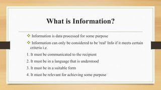 Introduction to Information Technology | PPTX