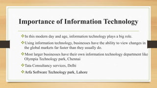 Introduction to Information Technology | PPTX
