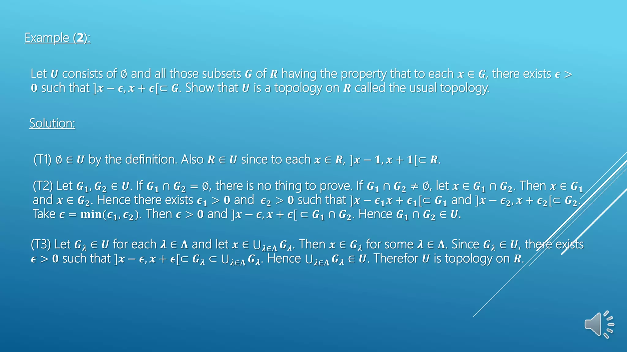 Unit 1: Topological spaces (its definition and definition of open sets ...