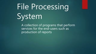 introduction of Database