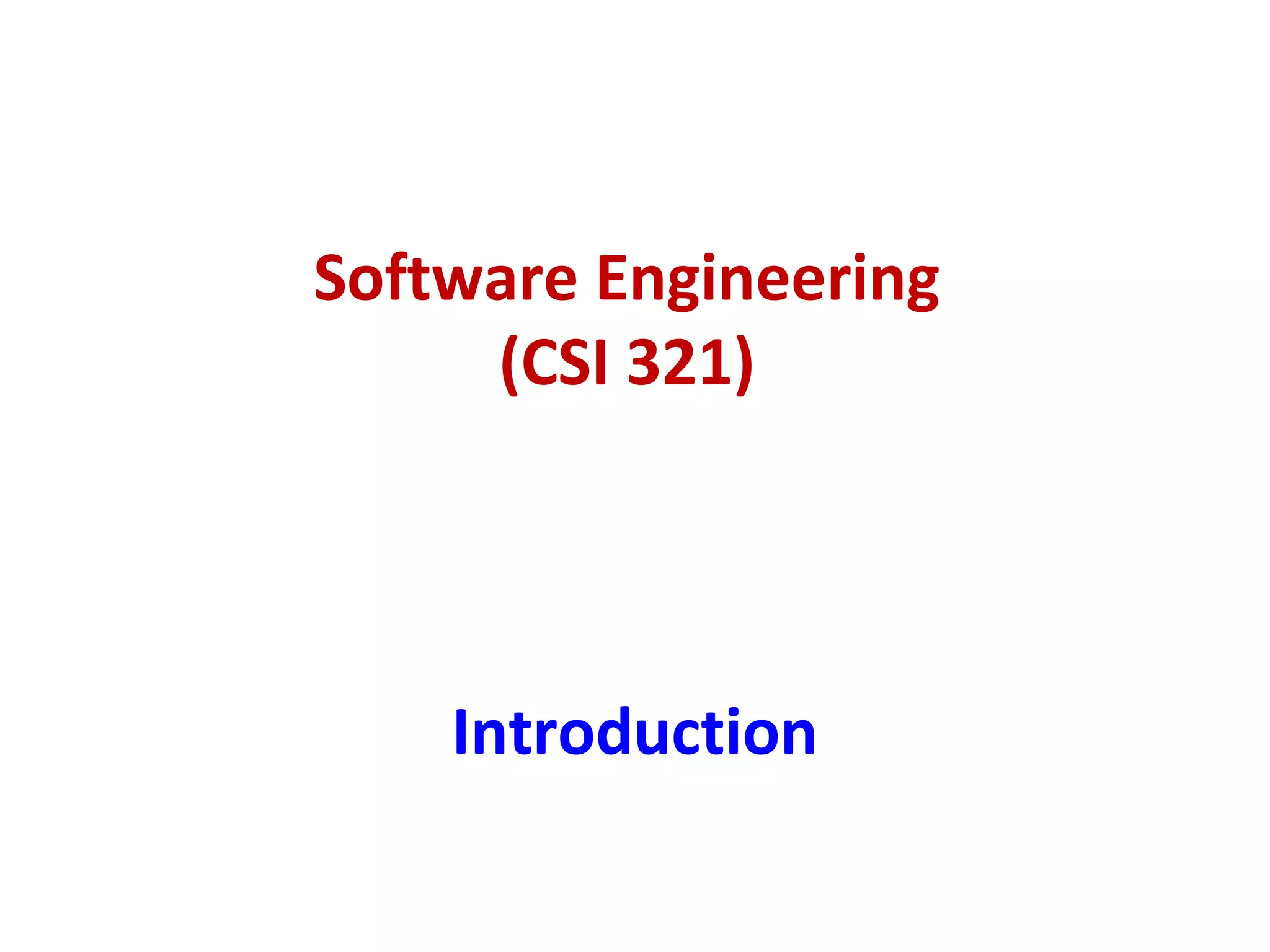 Software Engineering (Introduction) | PPT