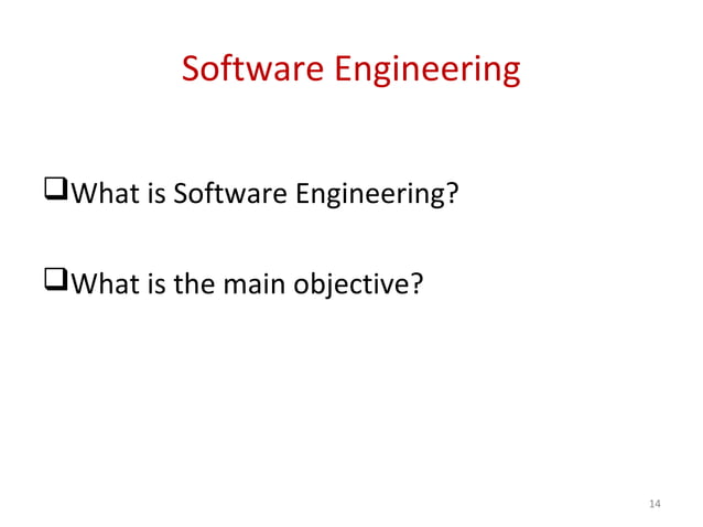 Software Engineering (Introduction) | PPT