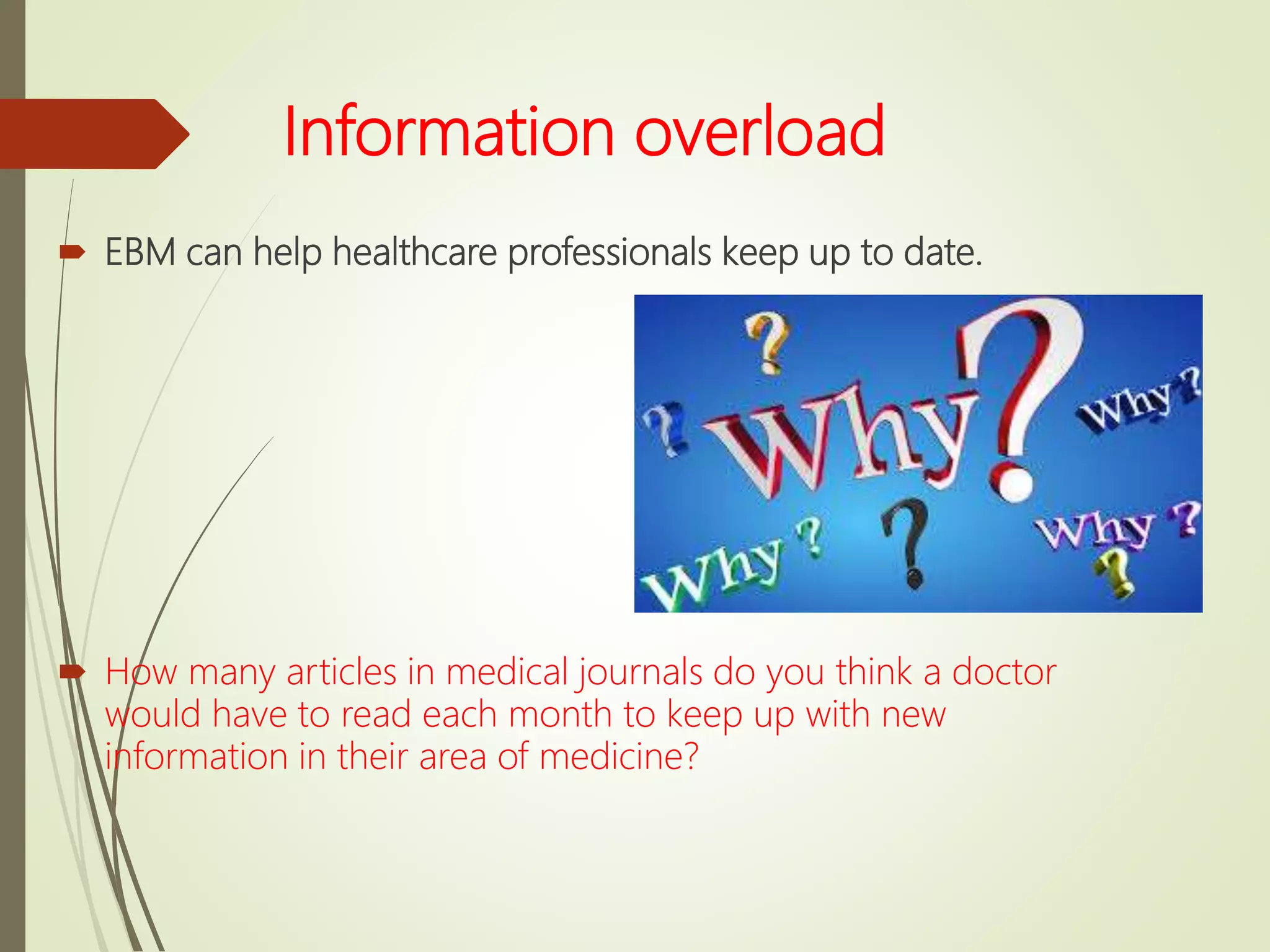 Evidence Based Medicine Master degree Course (Lecture 1): Formulation ...