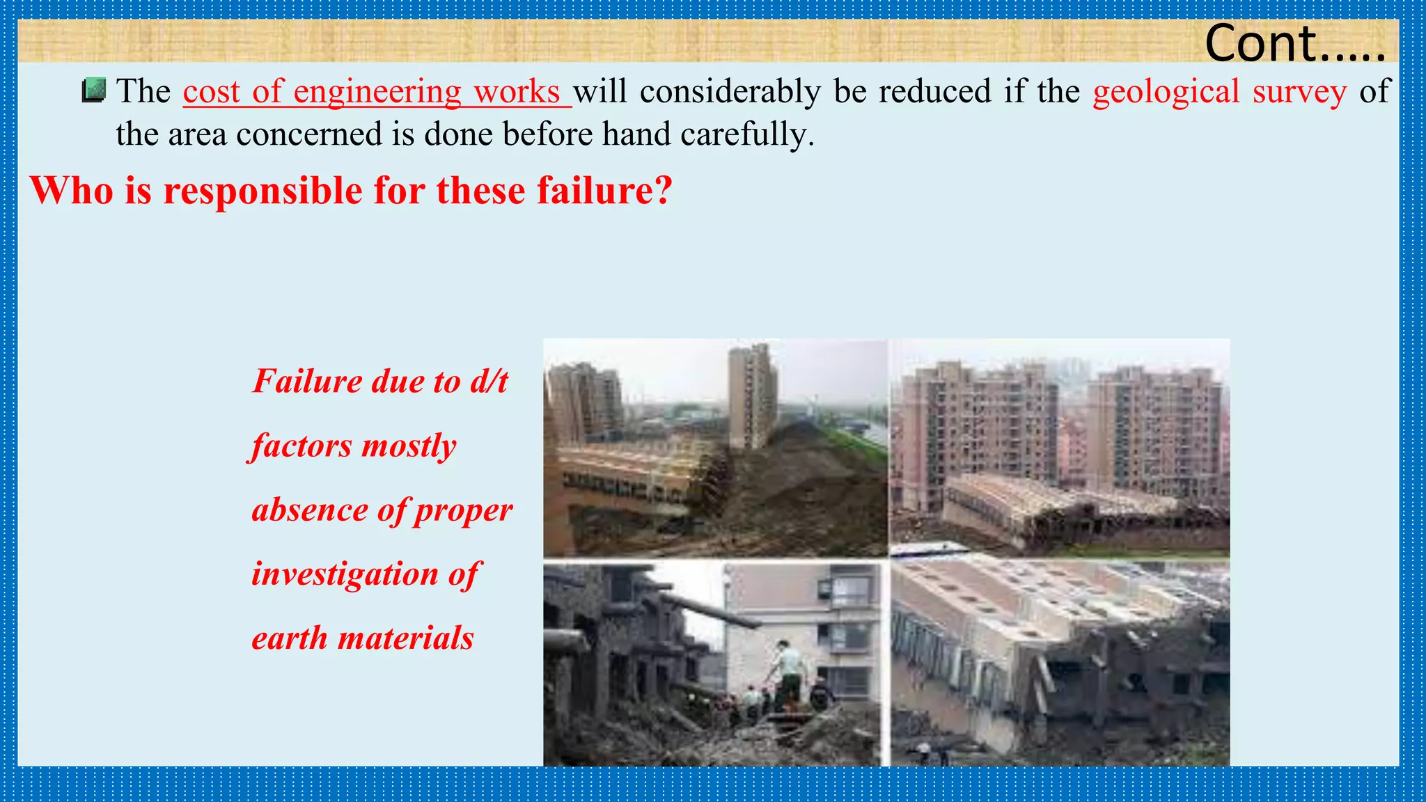 Engineering Geology Lecture 1 | PPTX | Civil Engineering Industry | Industries